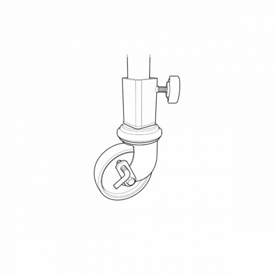 6" STEEL DECK CORNER CASTER - AMP'D Entertainment Inc.